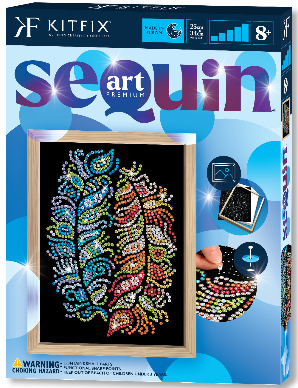 Feathers – Sequin Art Blue Premium Craft Kit